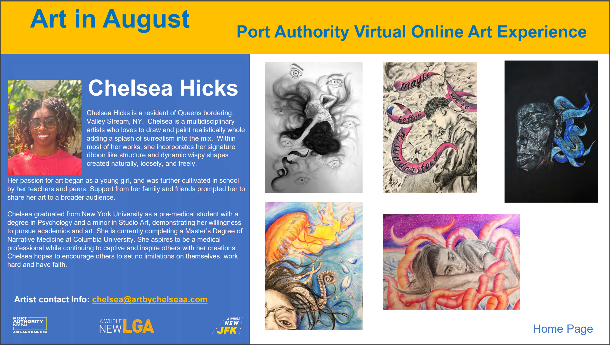 Feature in JFK Art In August 2022 Online Exhibit – Art By Chelseaa